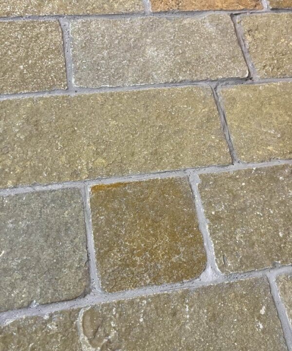 Antique Yellow Limestone Setts Three Size Option | Lowarth Paving
